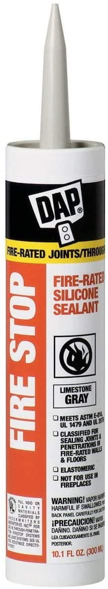 Dap 18806 Fire Stop Fire Rated Silicone Sealant, 10.1 Oz, Gray ...