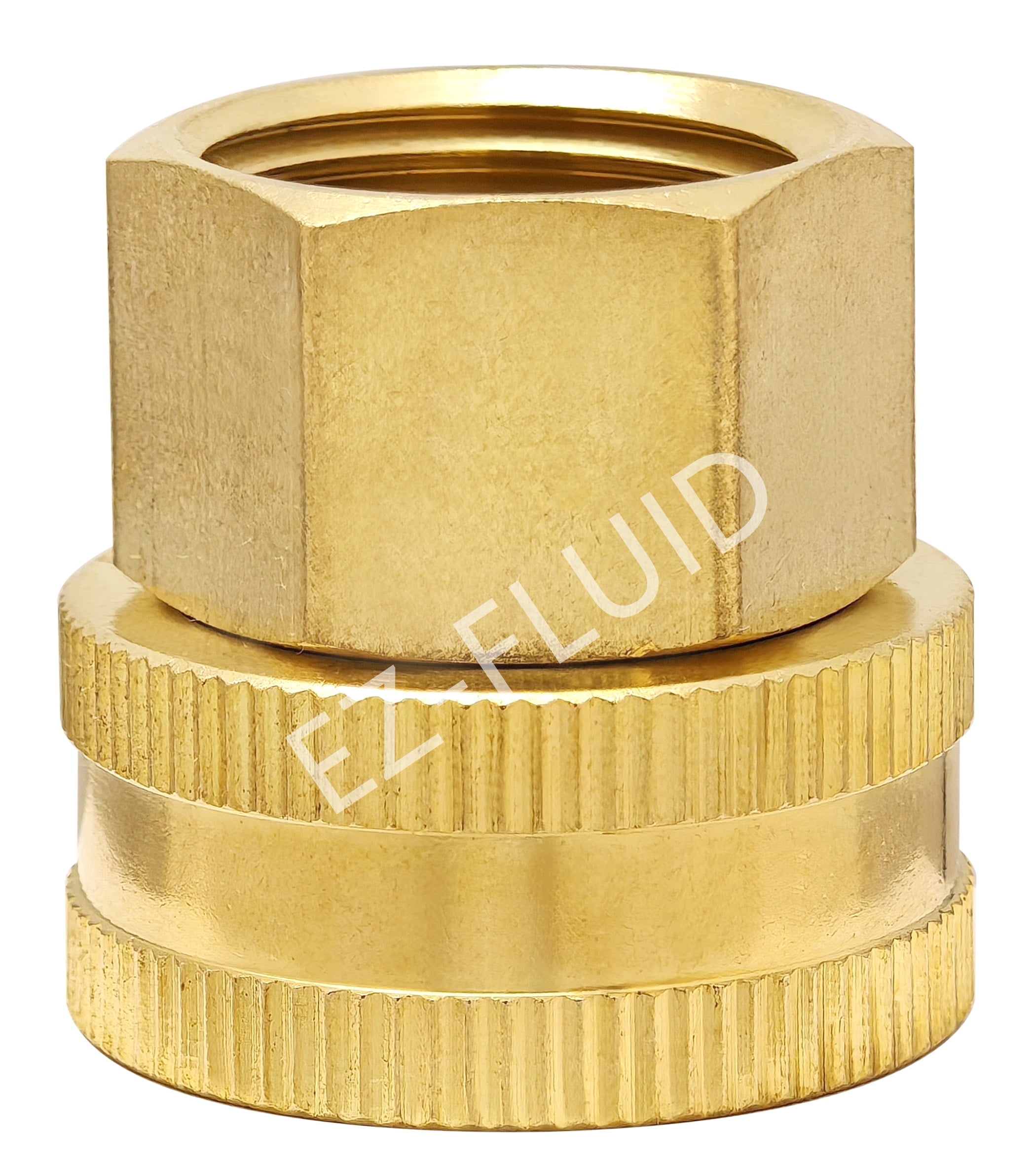 (1-PK) EZ-FLuid 3/4" FHT X 1/2" FIP Swivel Female Garden Hose Adapter ...