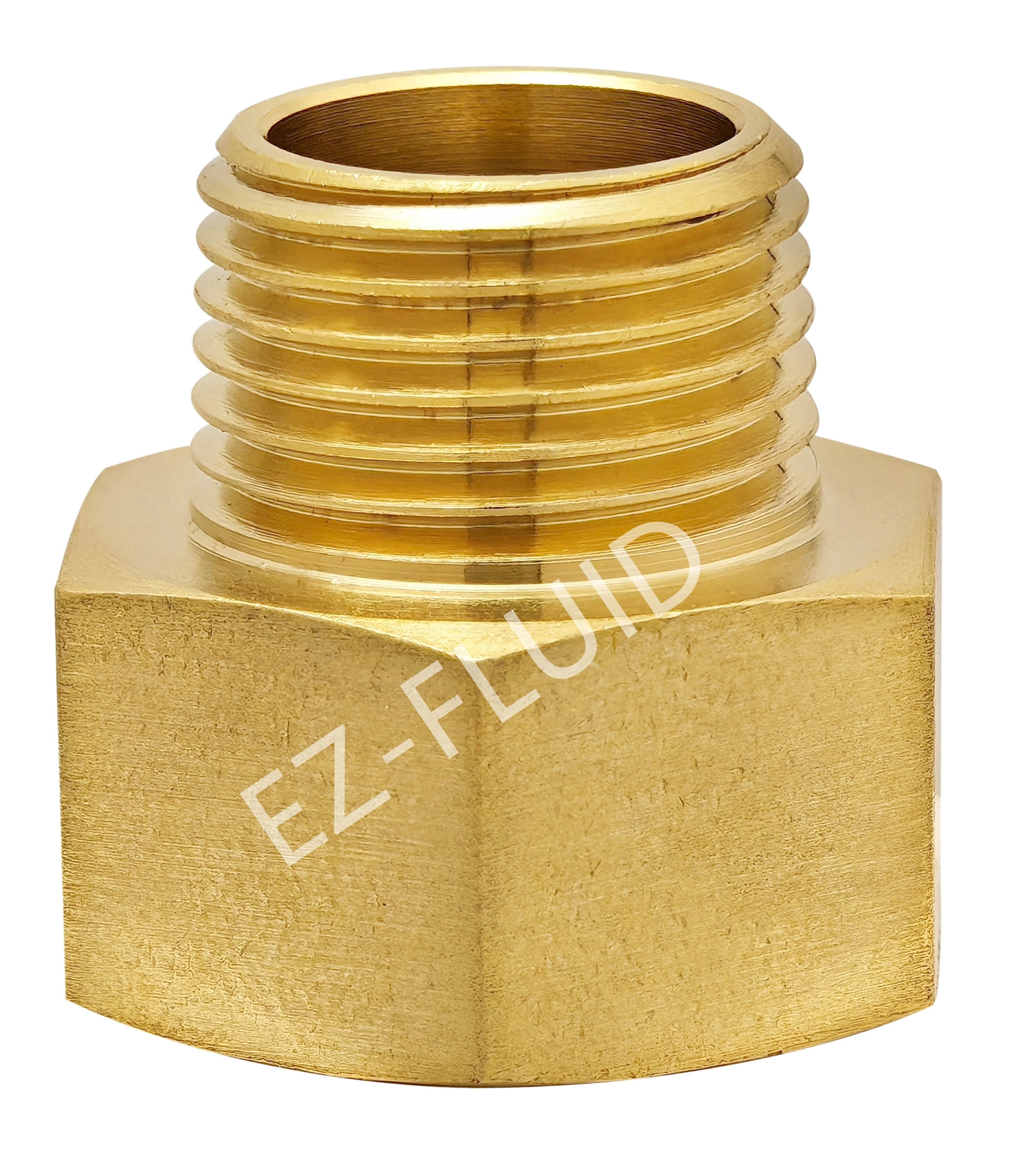 (1-PK) EZ-FLuid 3/4" FHT X 1/2" MIP Male Garden Hose Adapter Connector ...