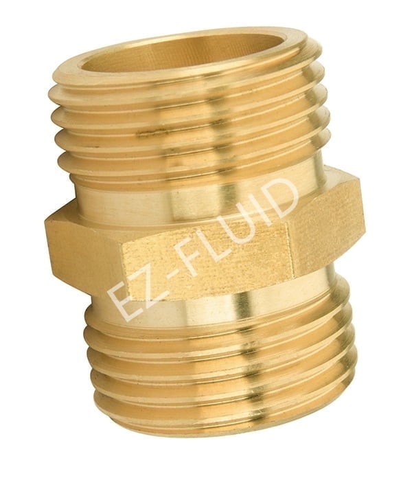 (1-PK) EZ-FLuid 3/4" MHT X 3/4" MHT Male Garden Hose Adapter Connector ...