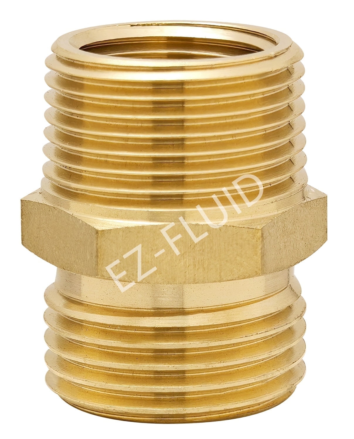 (1-PK) EZ-FLuid 3/4" MHT X 3/4" MIP or 1/2" FIP Male Garden Hose ...