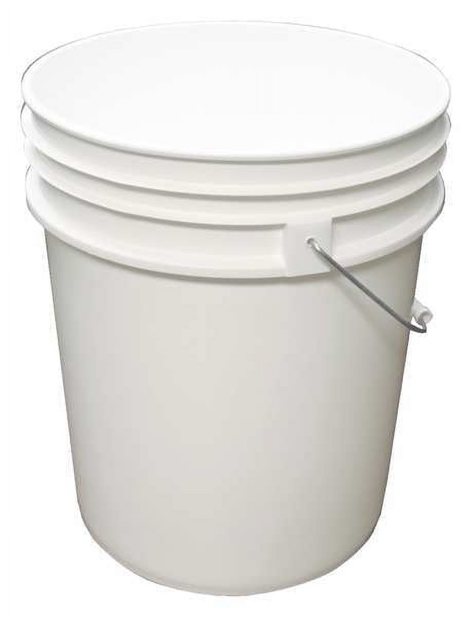1 PK Impact 5 gal Round Bucket, White, Plastic - Walmart Business Supplies
