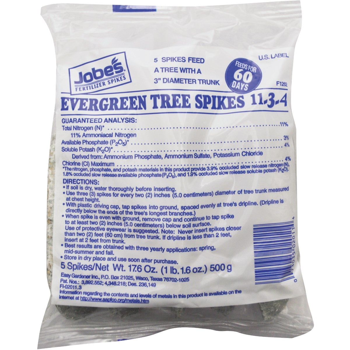 1 PK, Jobe's 11-3-4 Evergreen Tree Spikes (5-Pack) - Walmart.com