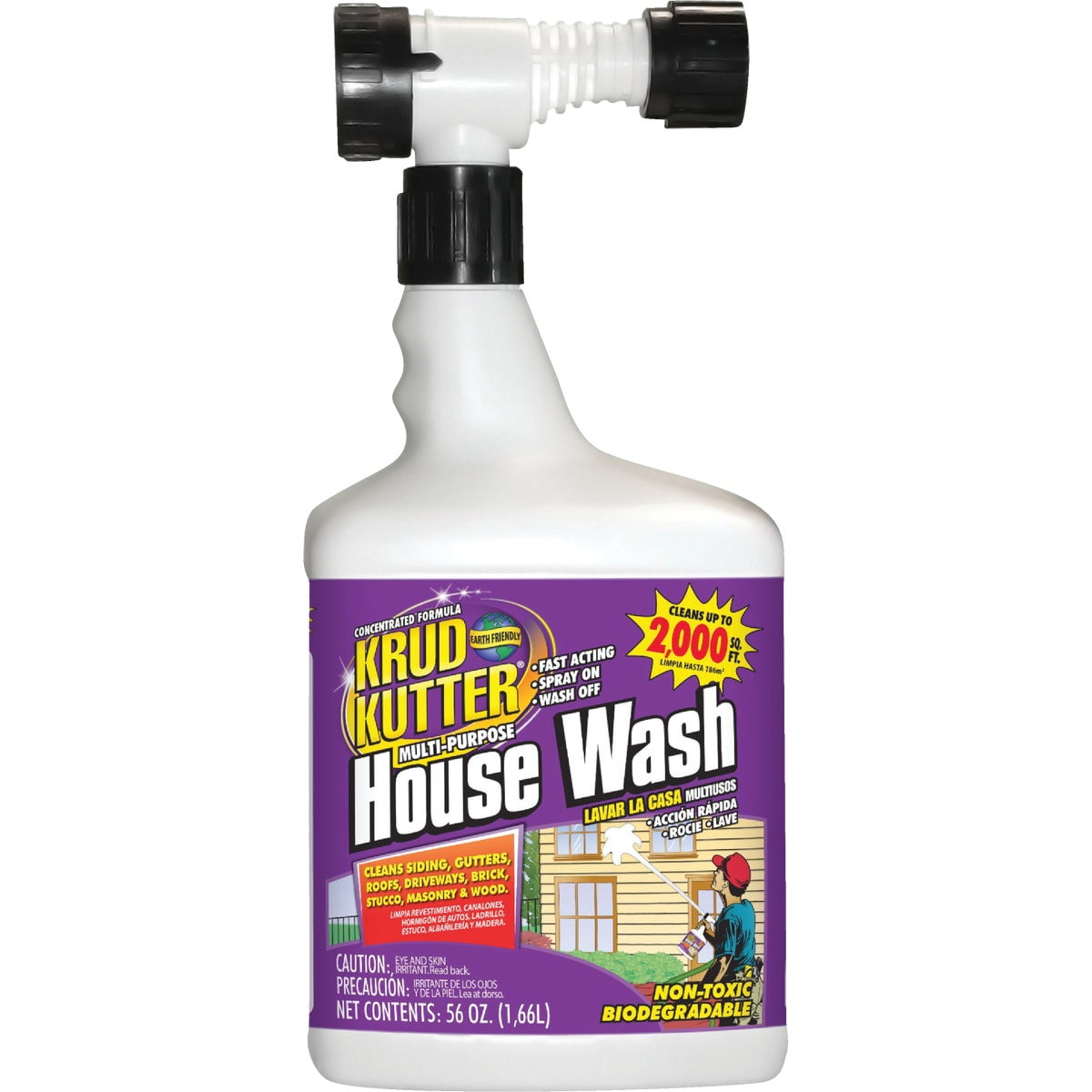 1 Pc Krud Kutter Multi-Purpose House Wash Hose End Spray Concentrate, 56 Oz. - Walmart.com