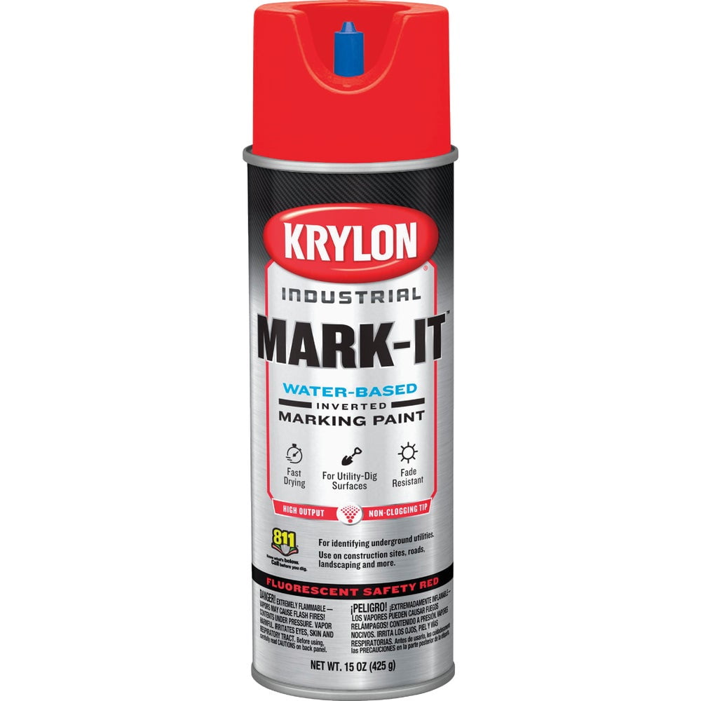 1 Pc Krylon Mark-It 732408 Industrial Wb Fluorescent Red Inverted ...