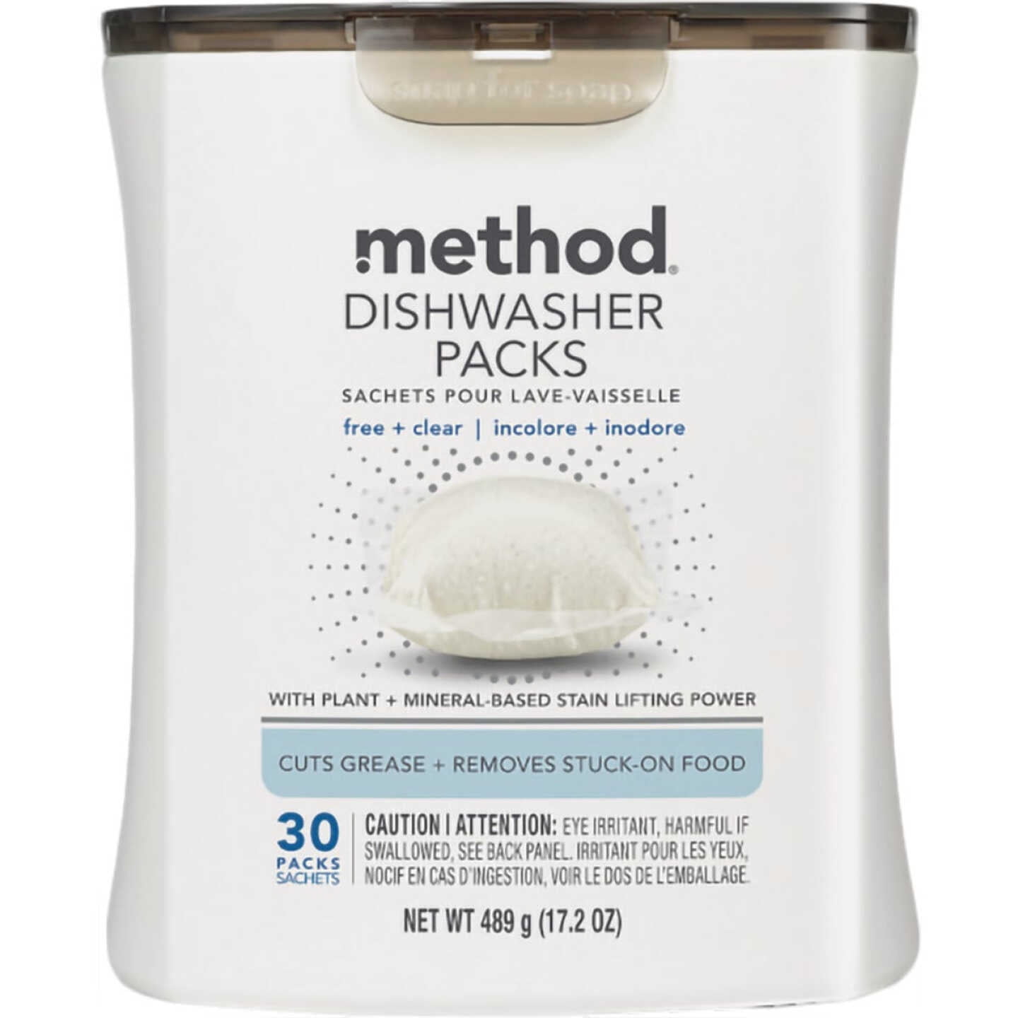 1 Pc Method Powerdish Free + Clear Dishwasher Detergent (30-Count ...