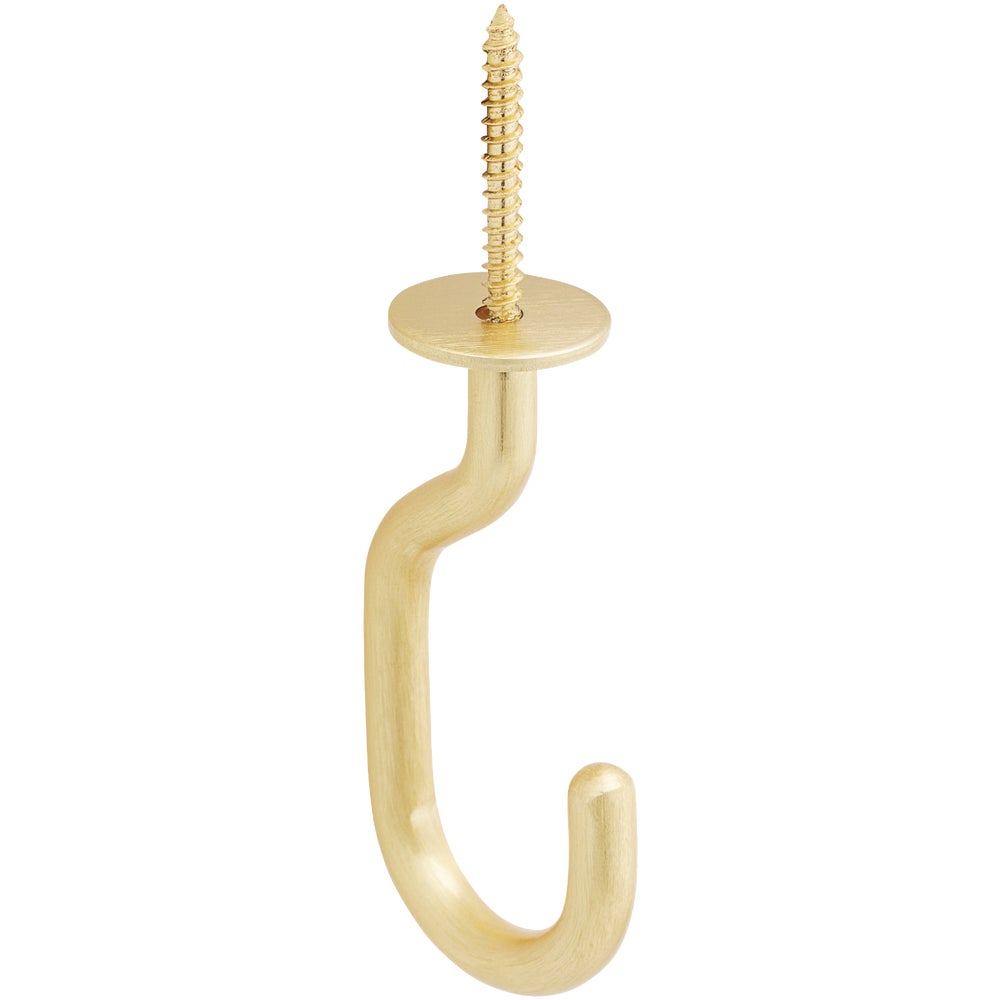 1 Pc National 2682 3-11/32 In. Brushed Gold Steel Modern Ceiling J-Hook ...