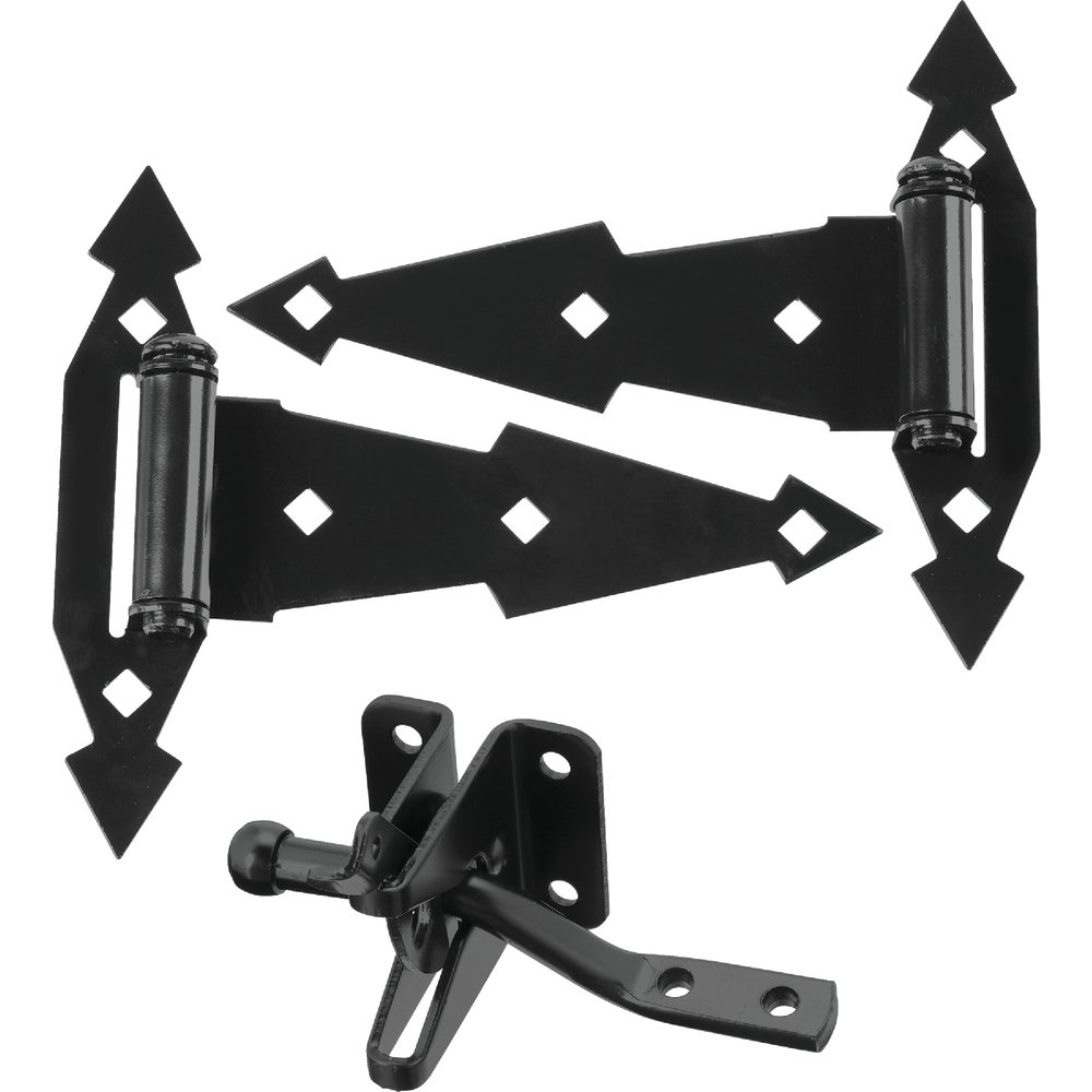 1 PK, National Gate Hinge and Latch Hardware Kit, Black - Walmart.com
