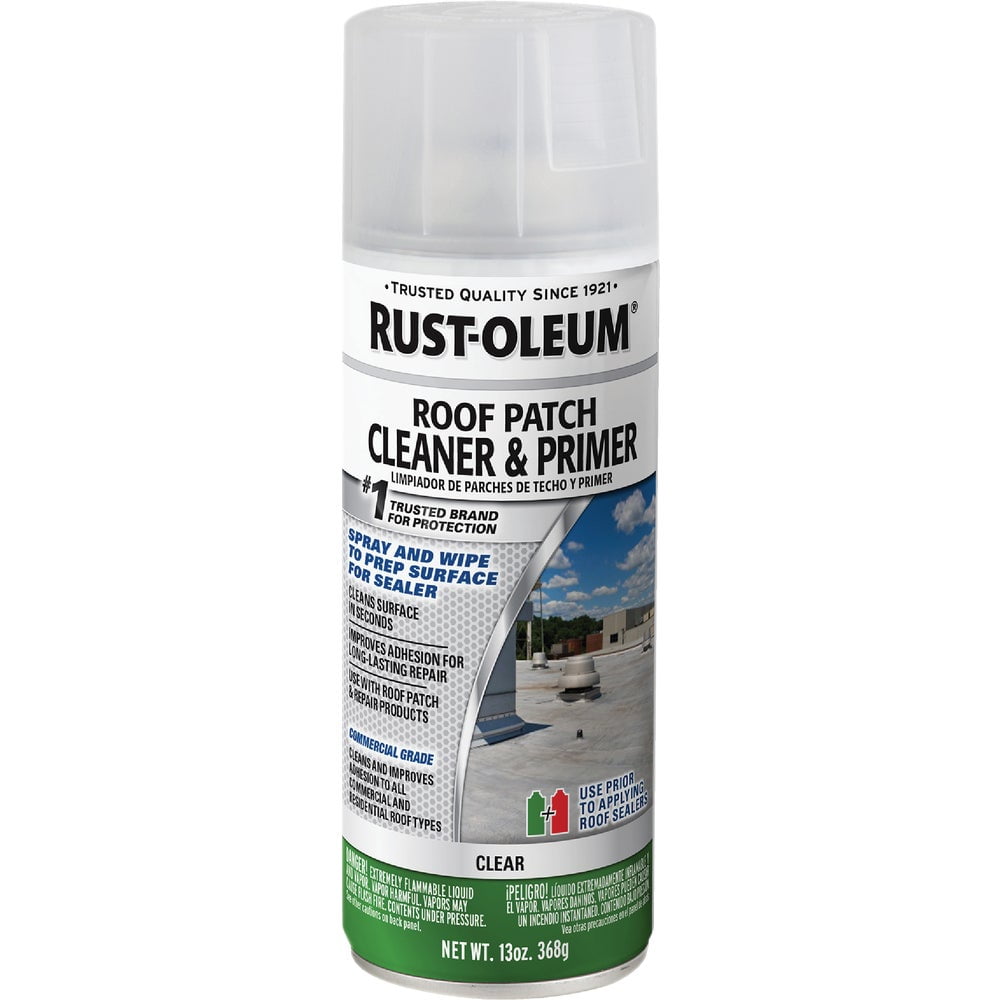 1 PK, Rust-Oleum 13 Oz. Clear Roofing Patch Cleaner & Primer Spray ...