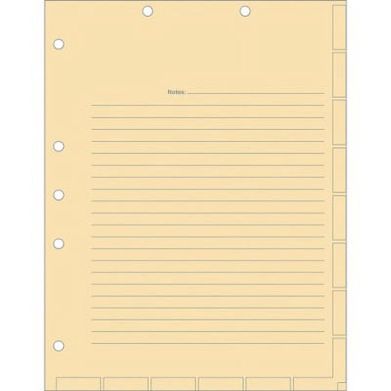 1 PK,Tabbies 7-hole Manila Chart Divider Sheets (54519) - Walmart.com