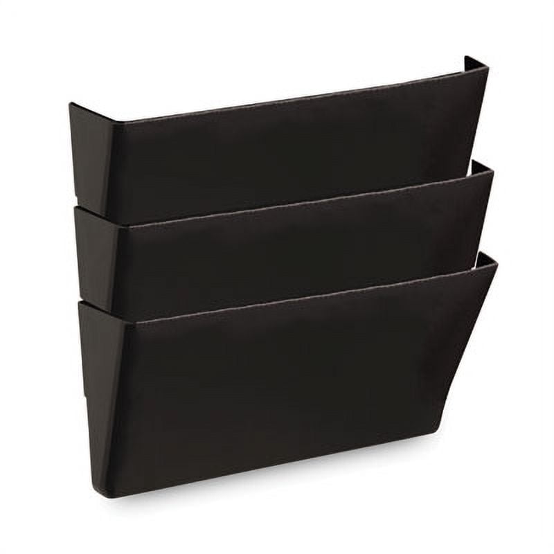 1 PK,Universal Wall File Pockets, 3 Sections, Letter Size,13" x 4.13" x ...
