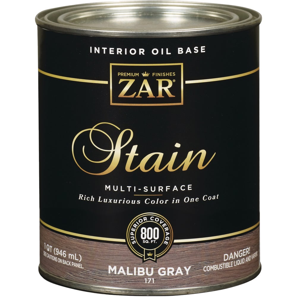 1 Pc Zar Oil-Based Wood Stain, Malibu Gray, 1 Qt. - Walmart.com