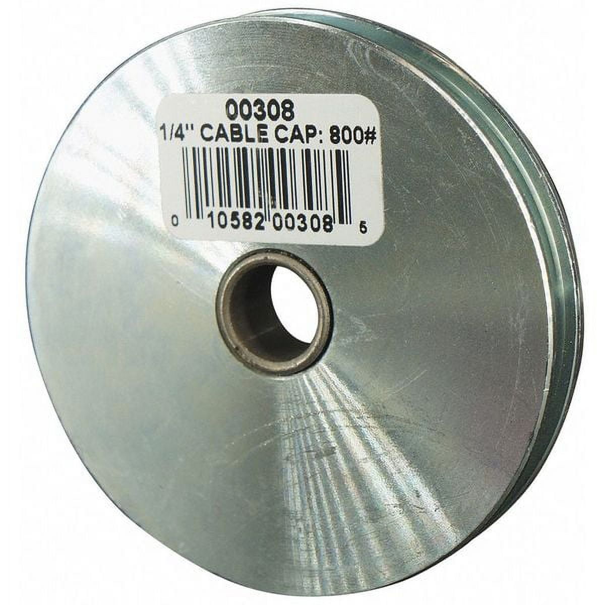 1 PK ZoroSelect Sheave, Wire Rope, 1/4 in Max Cable Size, 800 lb Max ...