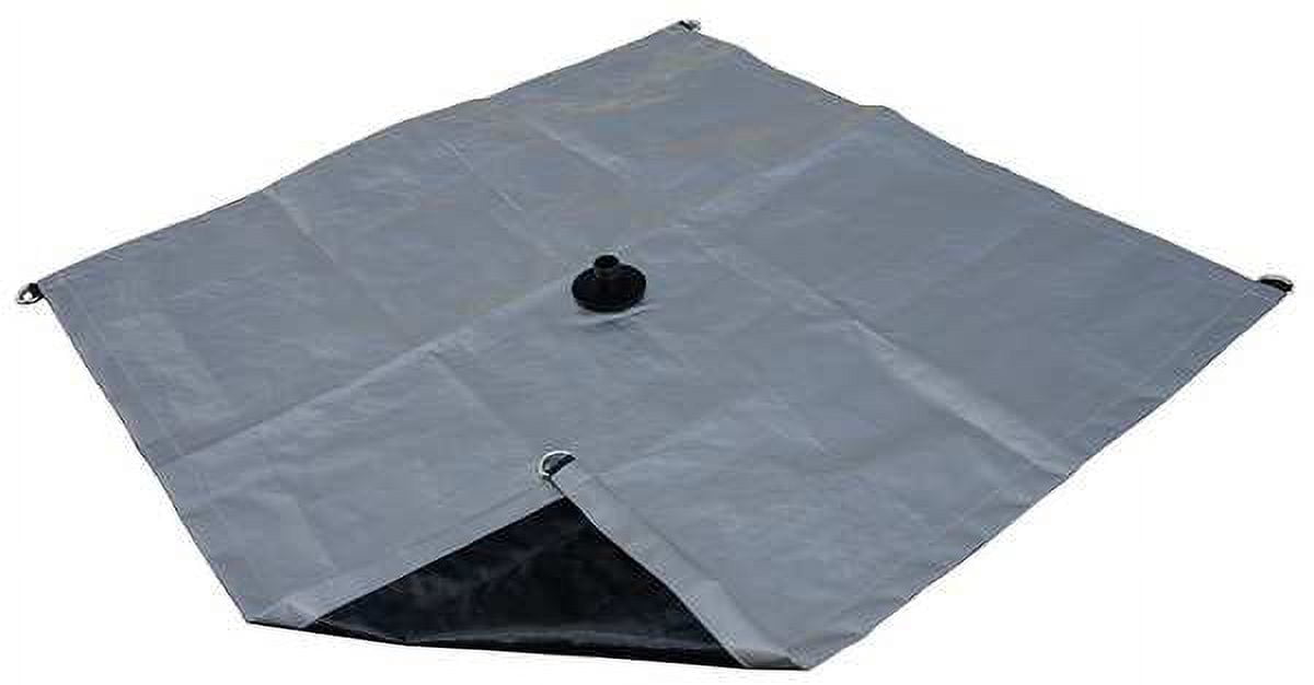 1 PK ZoroSelect Tarp, Drainage, Polyethylene, 3x3 Ft, Black/Silver, 1 ...
