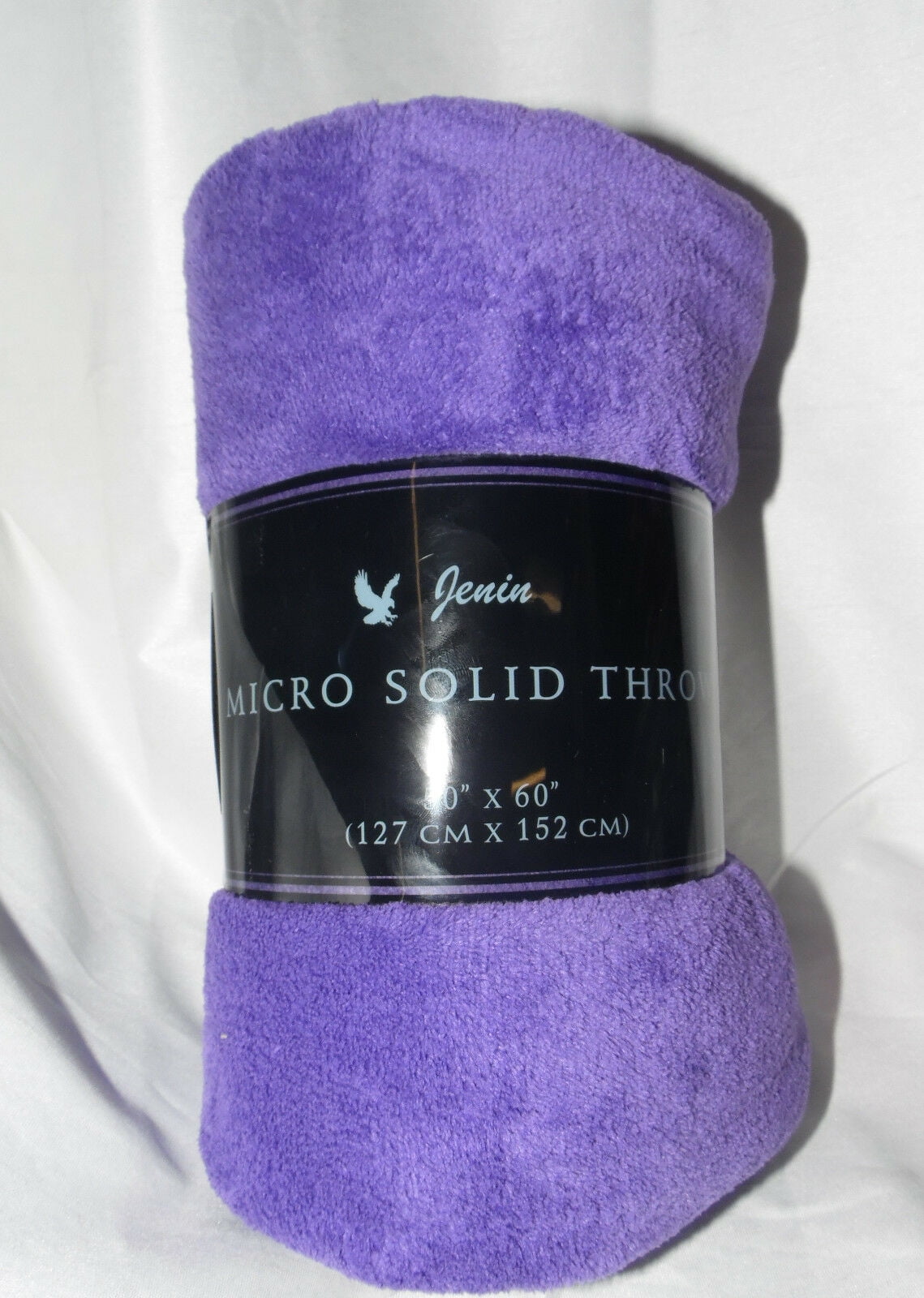 1 PURPLE Solid Soft Warm Versatile Small Throw Lightweight Travel Micro ...