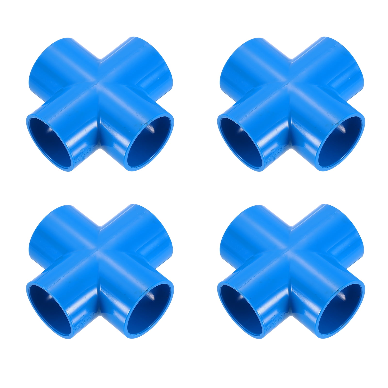 1" PVC Fittings, 4 Pcs 4 Way Elbow Connector Elbow PVC Corner Fitting, Blue - Walmart.com