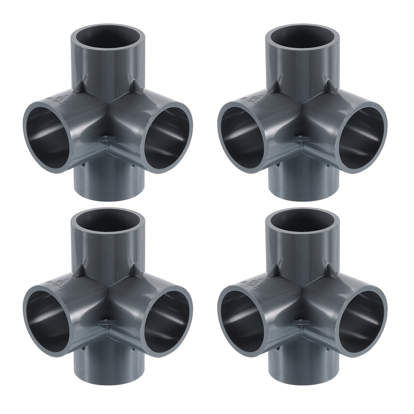 1" PVC Fittings, 4 Pcs 4 - Way Elbow Connector Elbow PVC Corner Fitting, Grey - Walmart.com