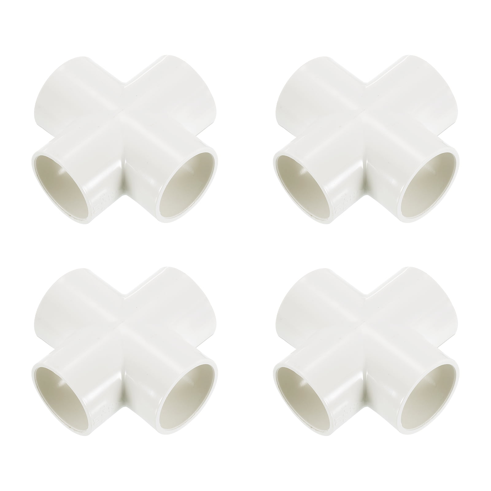 1" PVC Fittings, 4 Pcs 4 Way Elbow Connector Elbow PVC Corner Fitting, White - Walmart.com