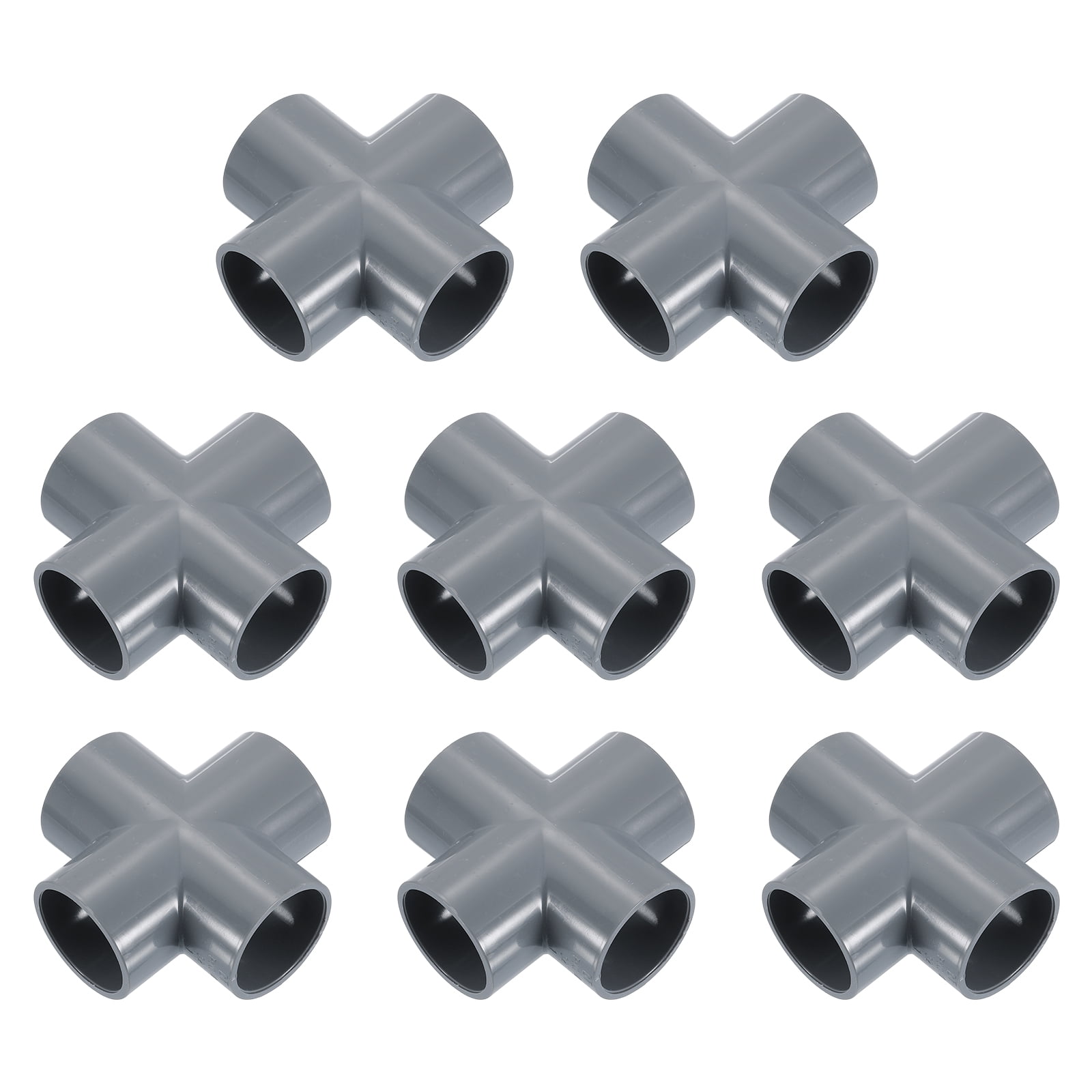 1" PVC Fittings, 8 Pcs 4 Way Elbow Connector Elbow PVC Corner Fitting ...