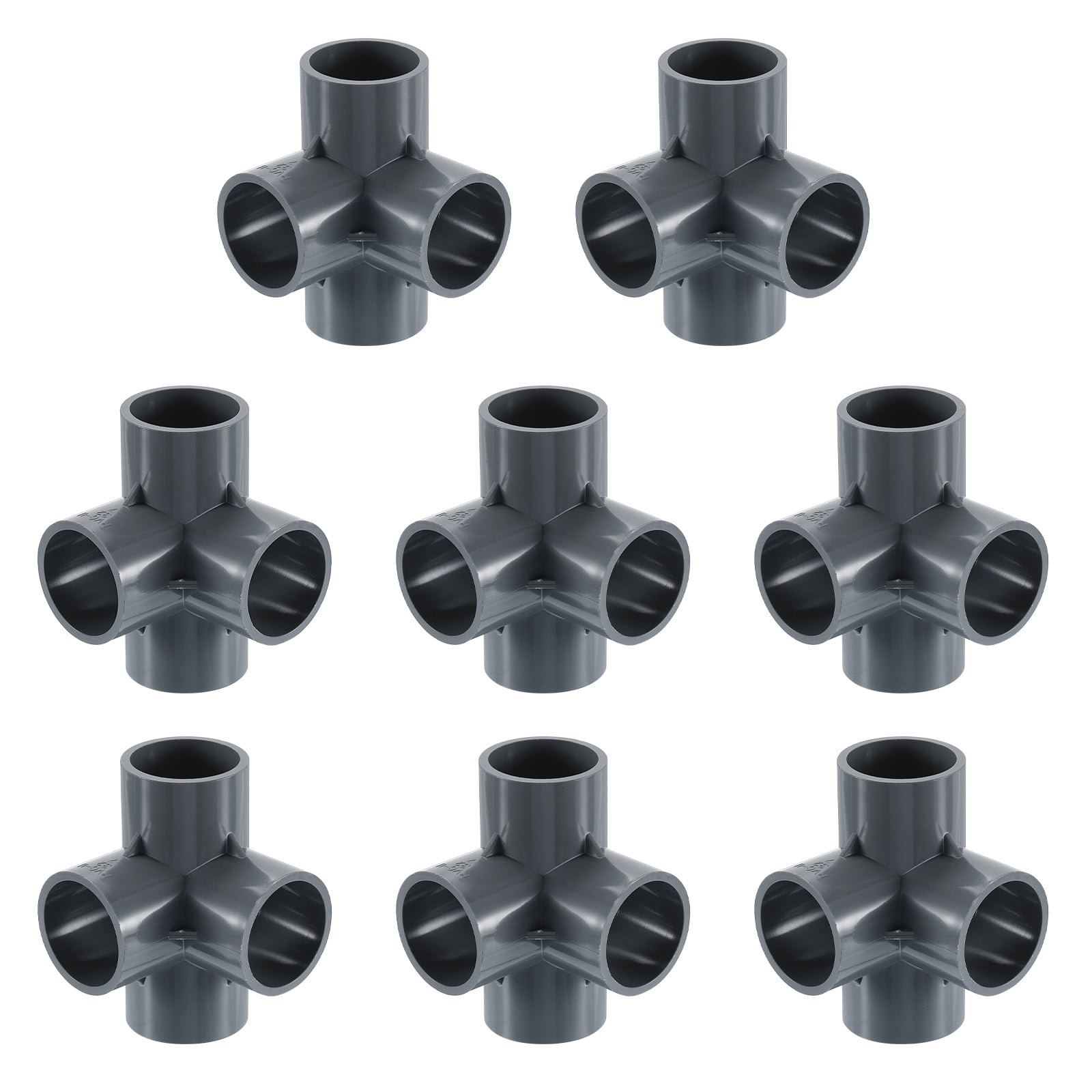 1" PVC Fittings, 8 Pcs 4 - Way Elbow Connector Elbow PVC Corner Fitting, Grey - Walmart.com