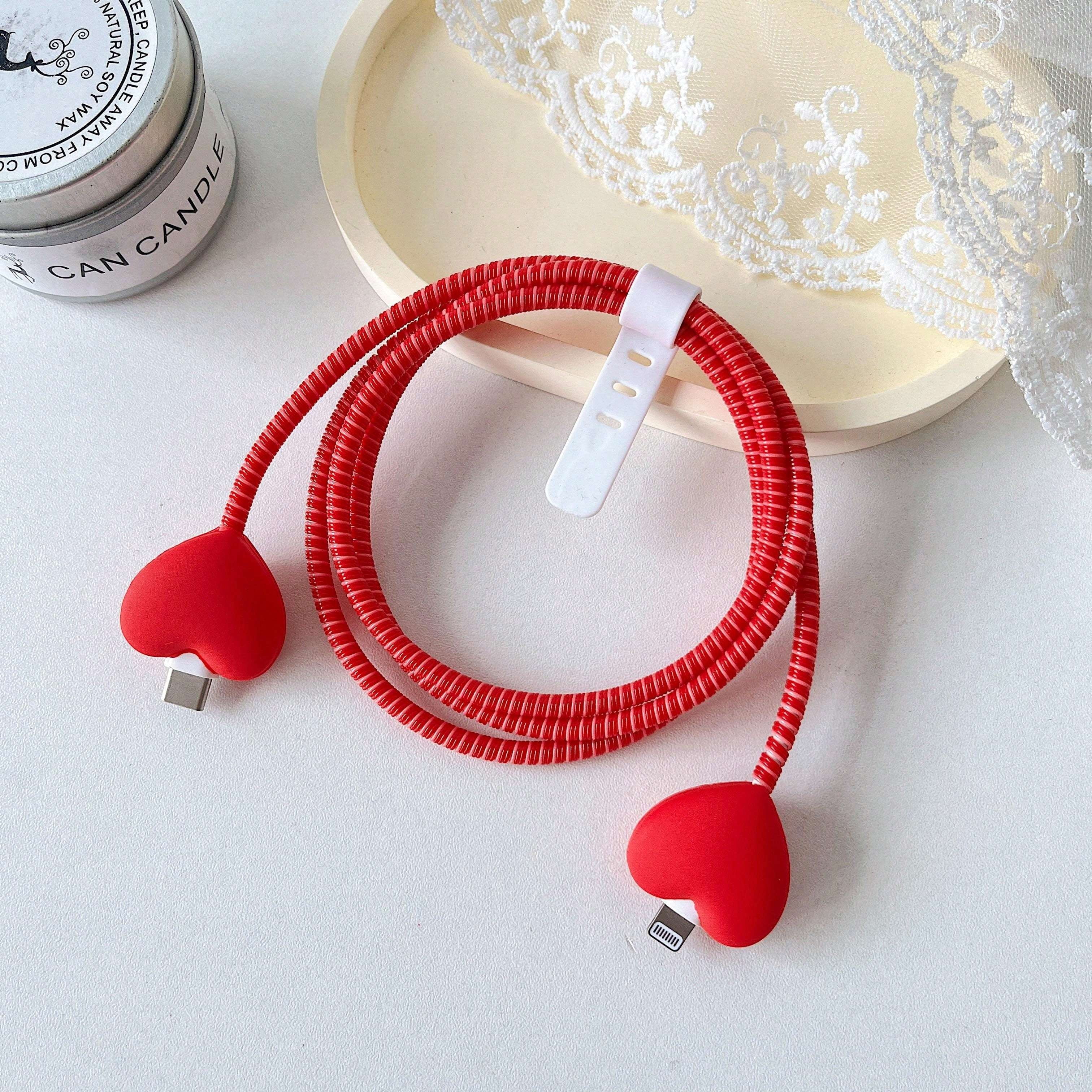1 PVC color protective case set, Type-C and Android data cable ...