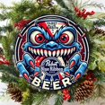 1 Pabst Blue Ribbon Beer Can Monster Metal Wall Art Tin Metal Signs ...