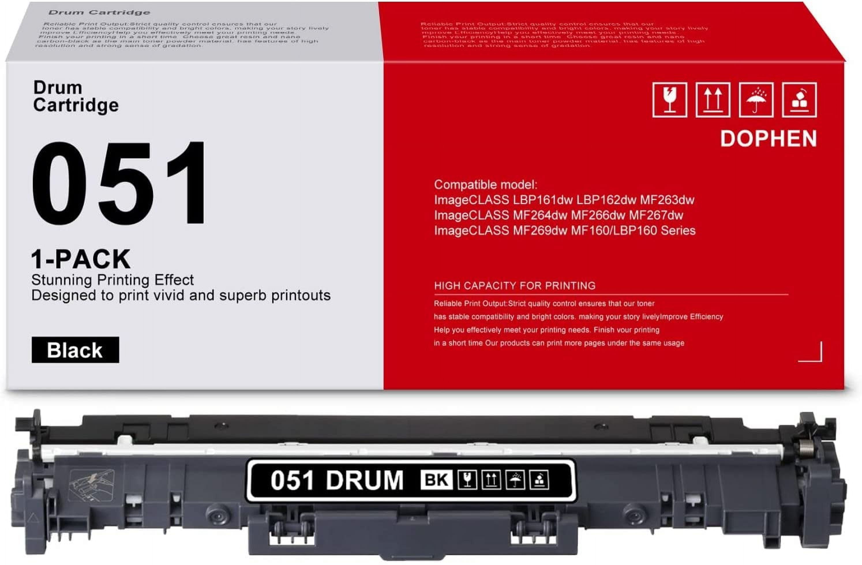 1-Pack 051 Drum Unit Black: 051 Drum Unit Replacement for Canon imageCLASS MF264dw MF267dw ...