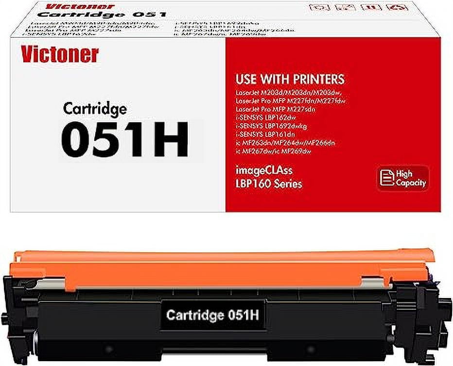 1-Pack 051H 051 Black Toner Cartridge Compatible for Canon 051 051H CRG051H imageCLASS MF269dw ...