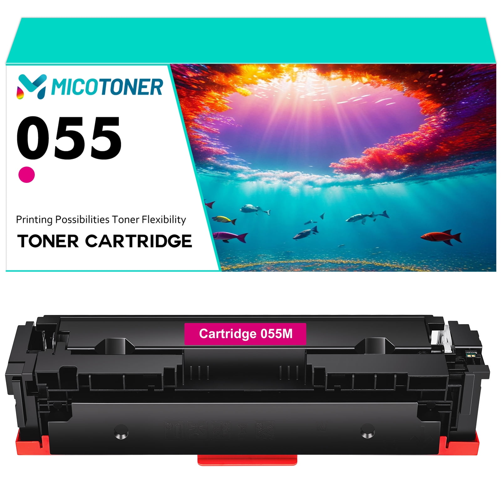 1-Pack 055 Toner Cartridge with Chip Compatible for Canon 055 ...