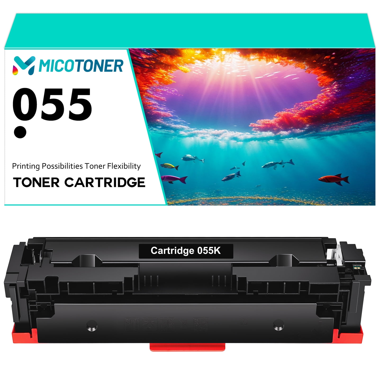 1-Pack 055 Toner Cartridge with Chip Compatible for Canon 055 CRG-055 ...