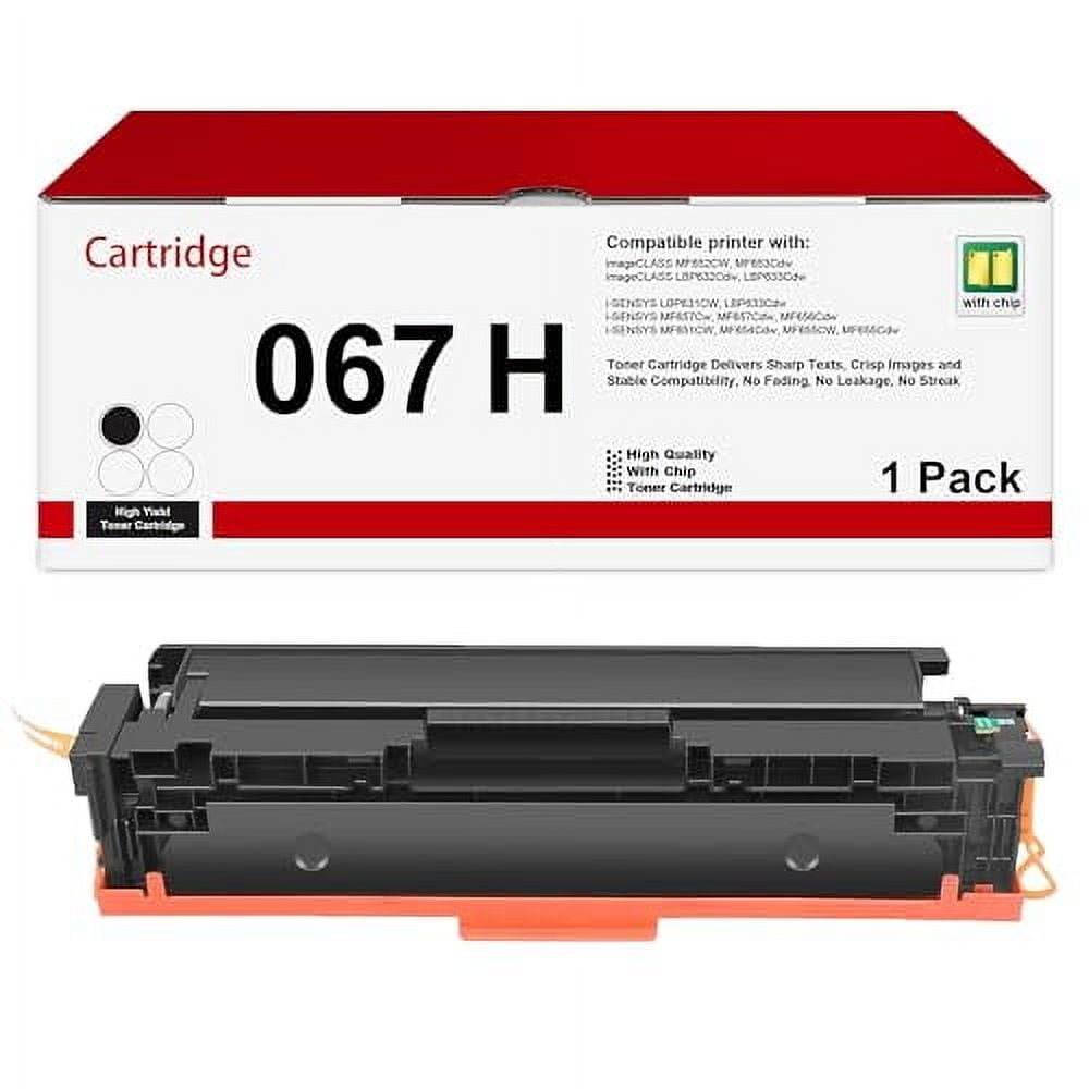 1 Pack 067H 067 Black Toner Cartridge Replacement for Canon 067 067H ...