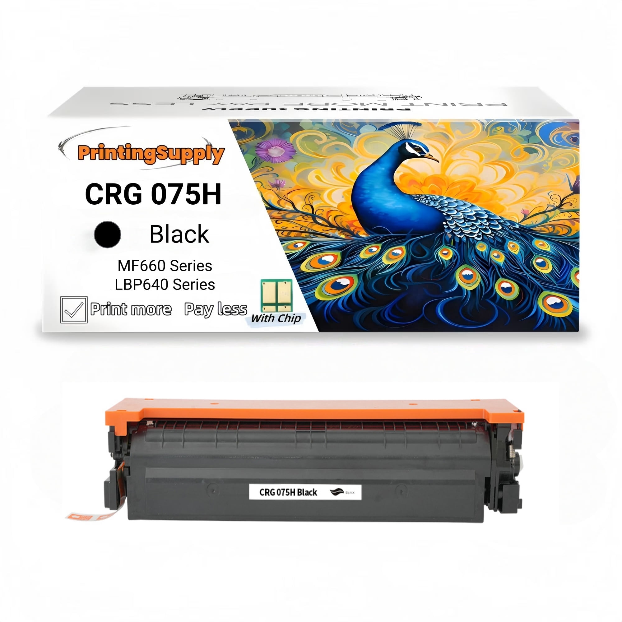 1 Pack 075H Black Toner Cartridge Compatible for Canon 075 075H Work ...