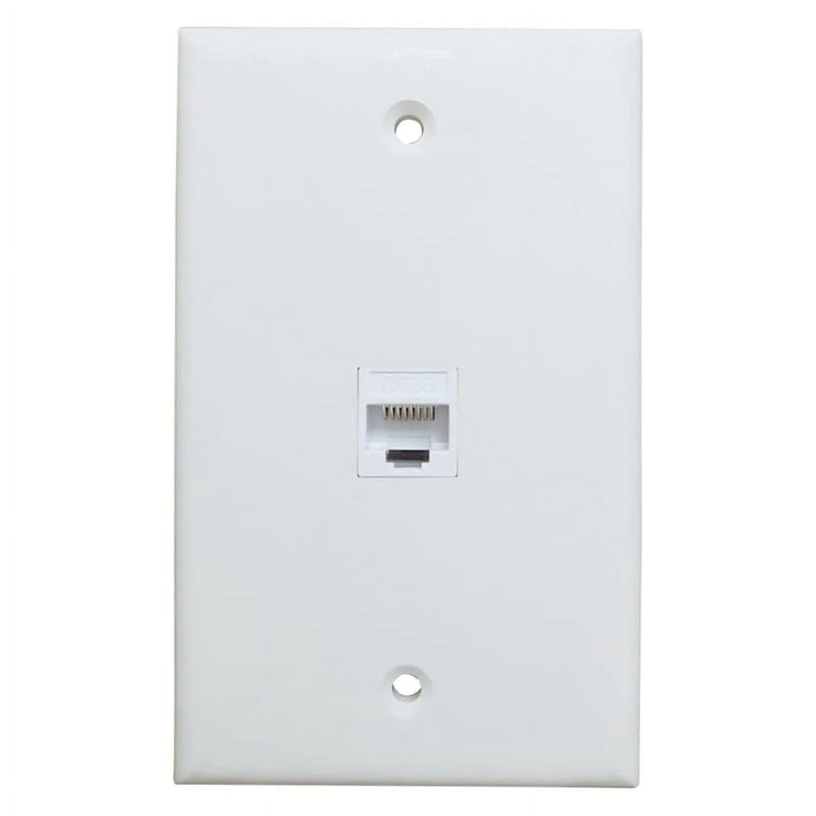 1-Pack 1-Port Ethernet Wall Plate, Jack Plate with RJ45 Female to ...