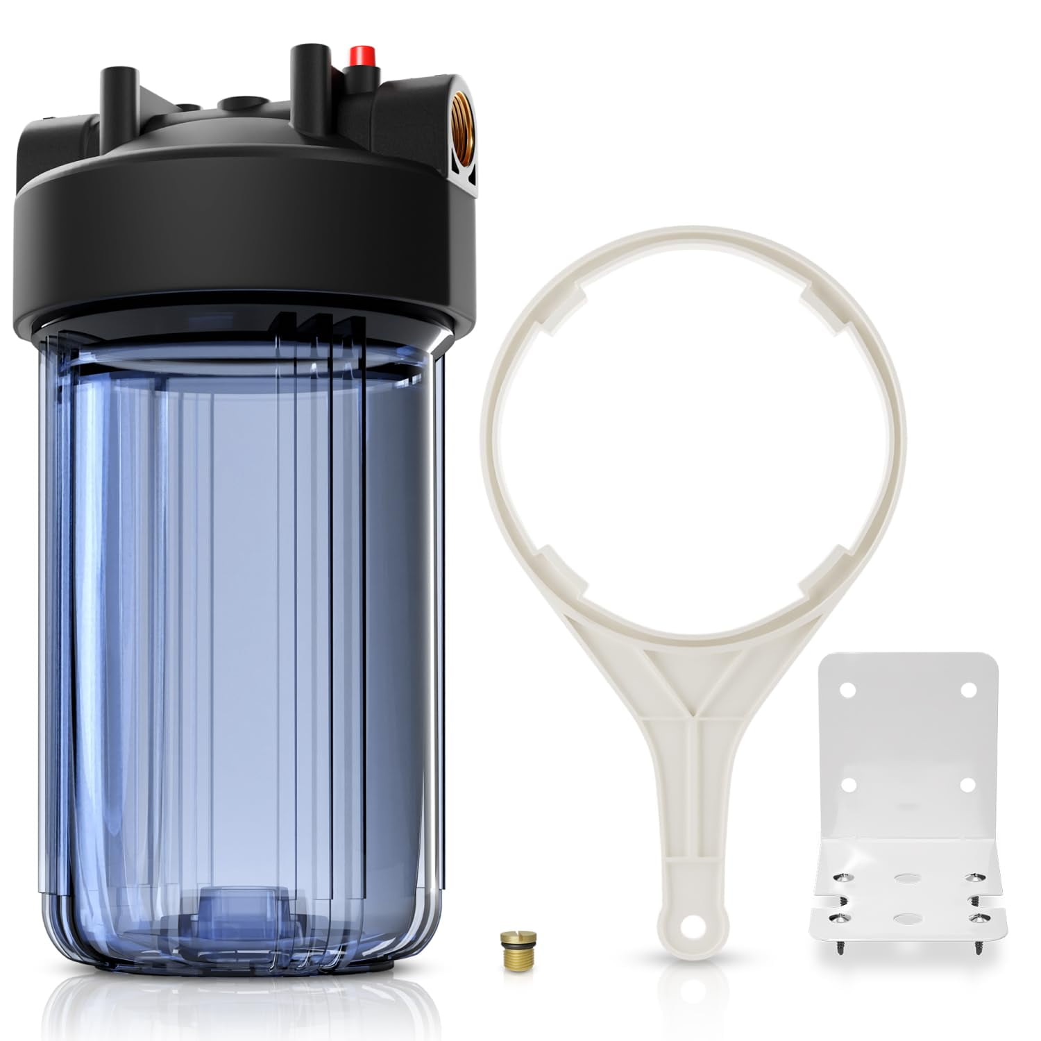 1 Pack 10" BB Clear Whole House Water System Filter Housing 1" NPT ...