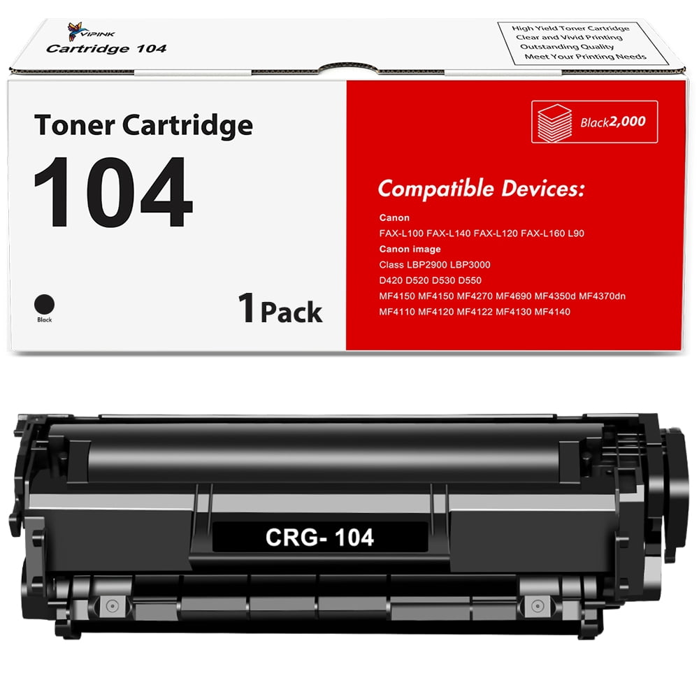 1-Pack 104 Black Toner Cartridge Compatible for Canon 104 CRG 104 ...