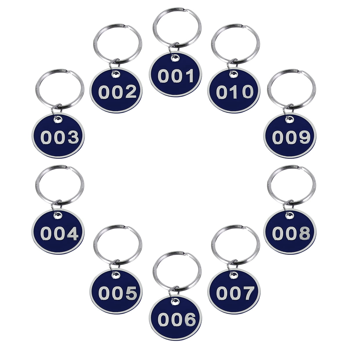 1 Pack/10pcs Key Tags with Ring Numbered ID Tags Keychain Number from 1 ...