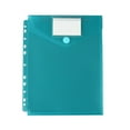 1 Pack 11-Hole Punch Poly File Folder, Vertical Binder Pocket with Snap ...