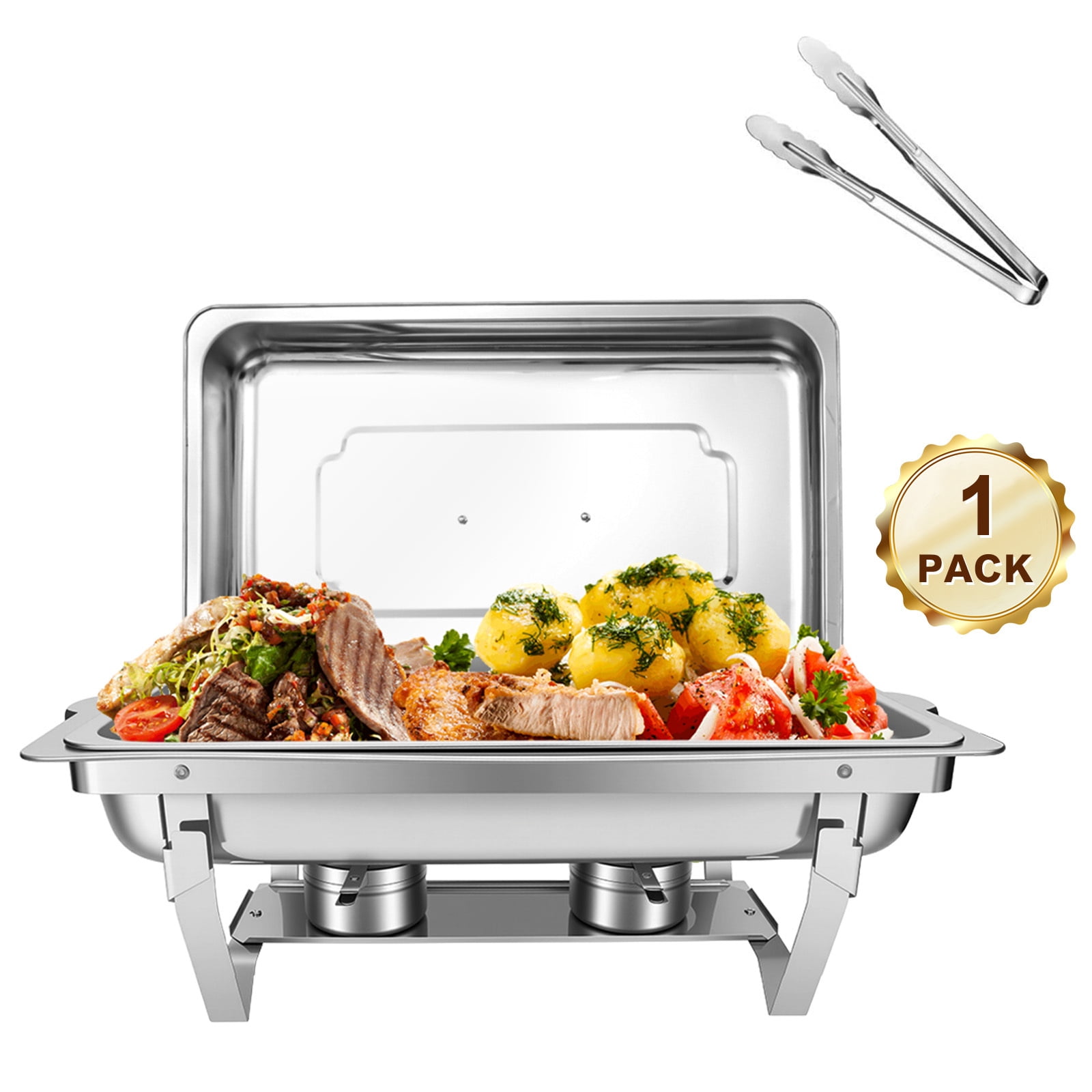 1, Pack 11 Quart Large Stainless Steel Chafing Dish Buffet Set, Silver ...