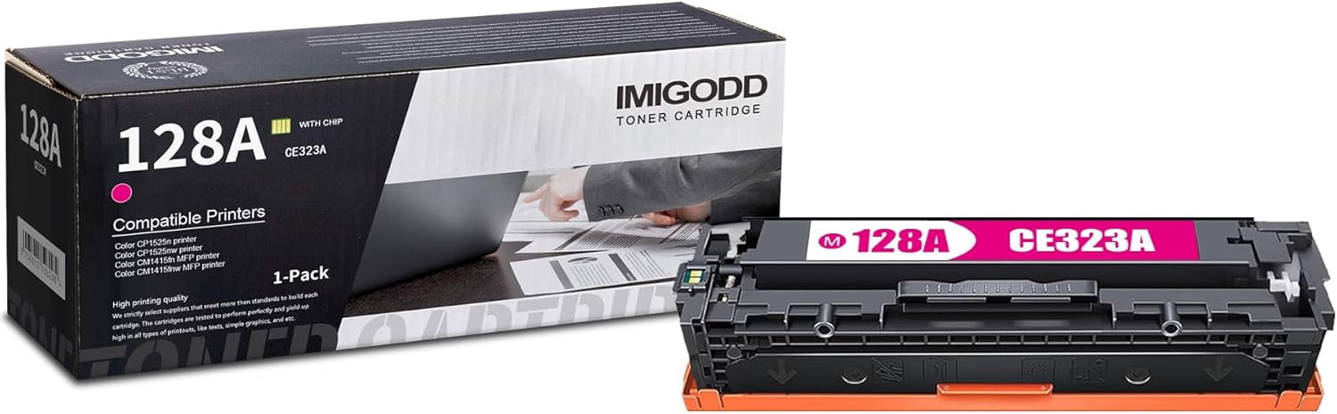 1-Pack 128A Toner Replacement for HP 128A | CE323A Magenta Toner ...