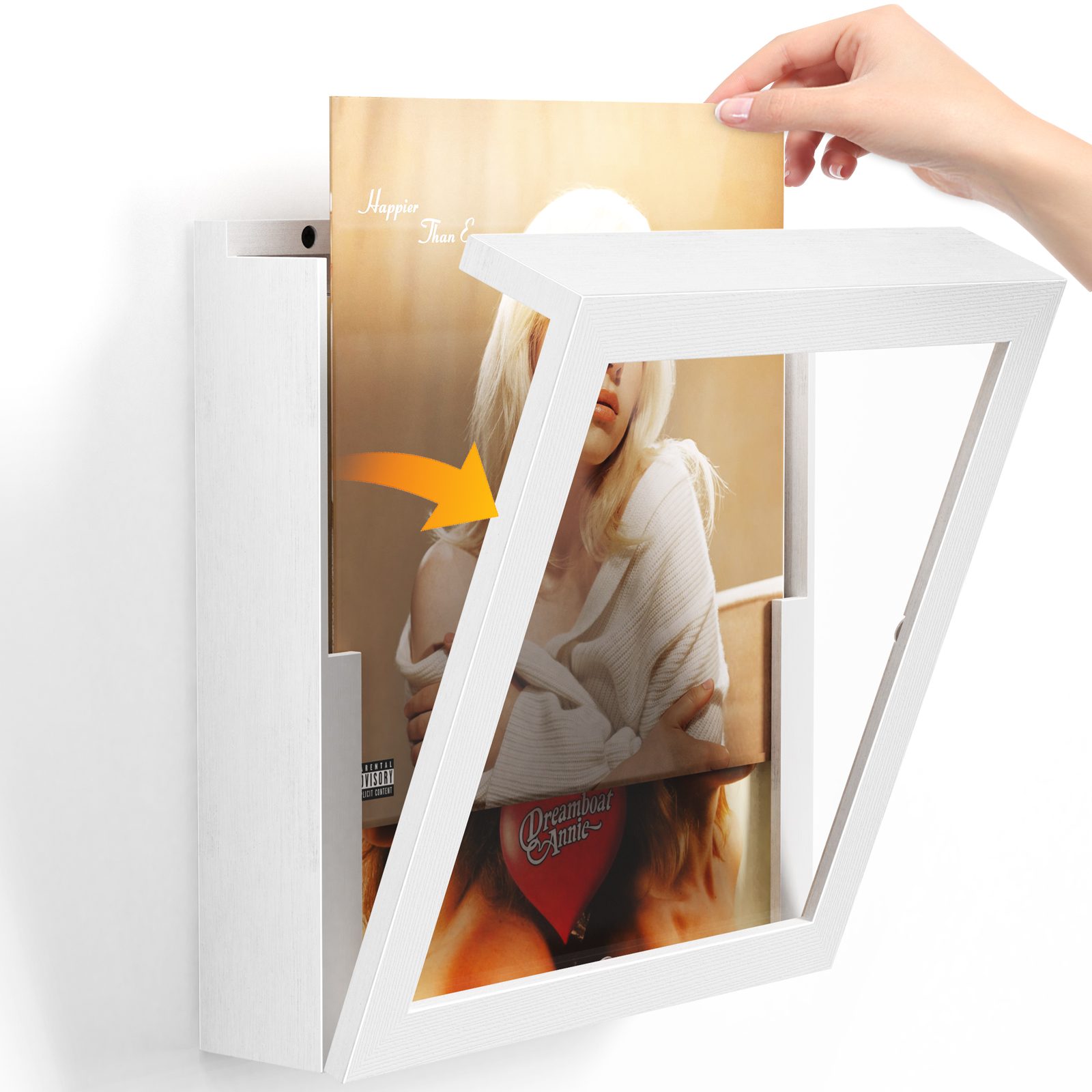 1 Pack 12x12 Vinyl Record Frame, Record Frame for Wall Hanging Set ...