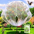 1 Pack 14×18Ft Extra Large Drawstring & Zipper Fruit Tree Netting Cover ...