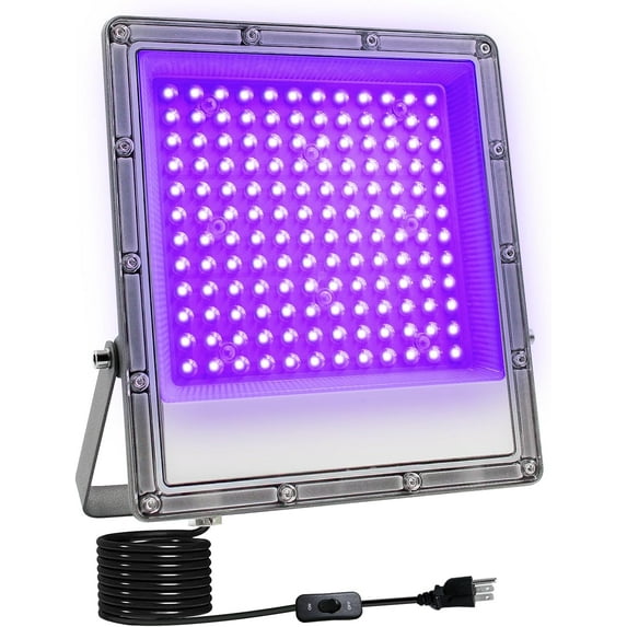 1 Pack 150W UV Black Light, Black Lights for Glow Party, IP65 ...