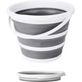 1 Pack 2.6 Gallon 10L Grey Collapsible Bucket for Professional Daily ...