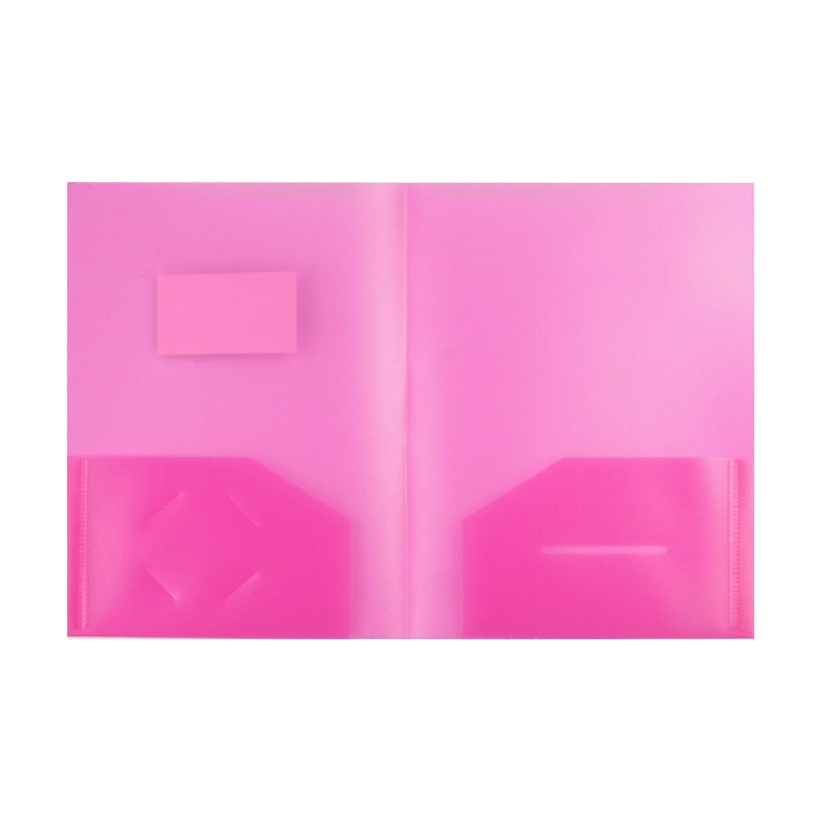 1 Pack 2 Pocket Folders 3 Prong Folders, Plastic Pocket Folder Heavy ...