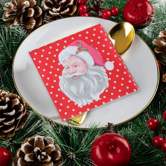 1 Pack (20 Sheets) Christmas Paper Napkins, Disposable Patterned ...