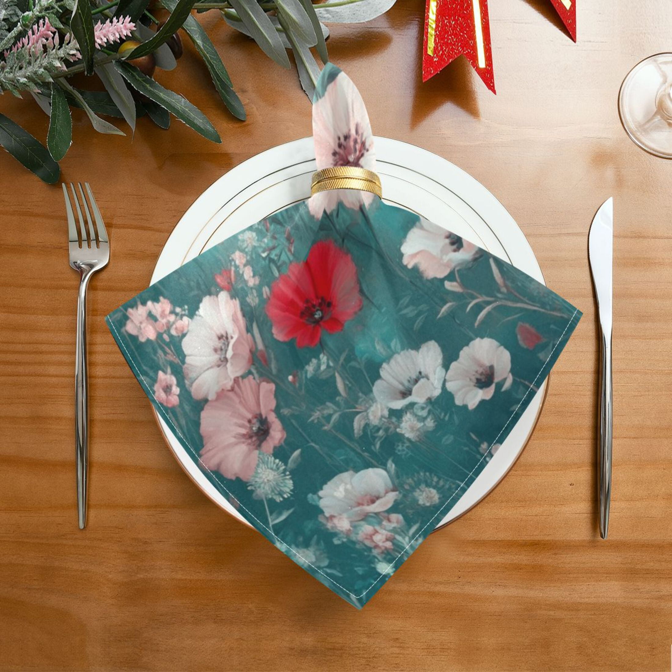 1 Pack 20'' x20" Satin Table Napkins Dinner Napkins for wedding Party ...