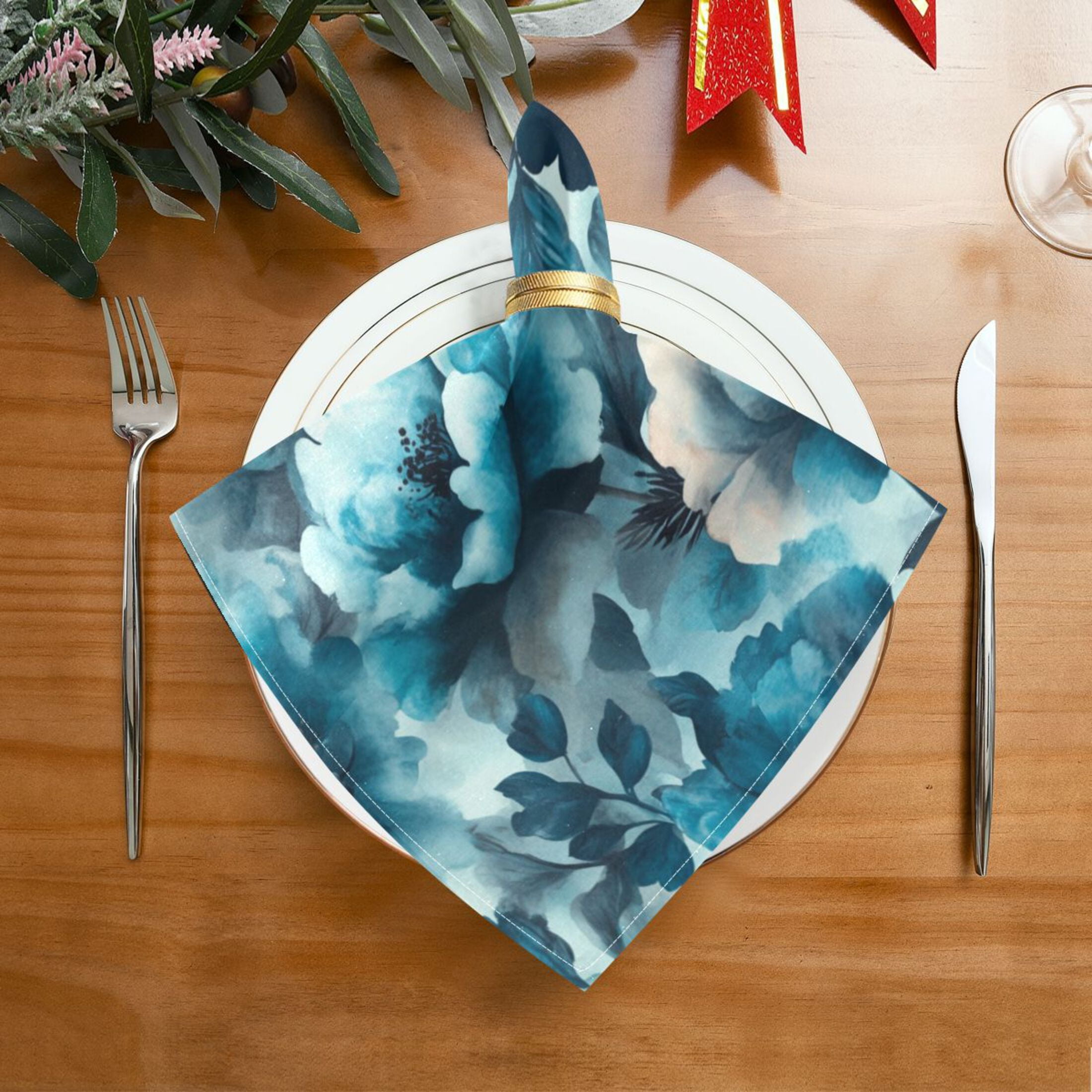 1 Pack 20'' x20" Satin Table Napkins Dinner Napkins for wedding Party ...