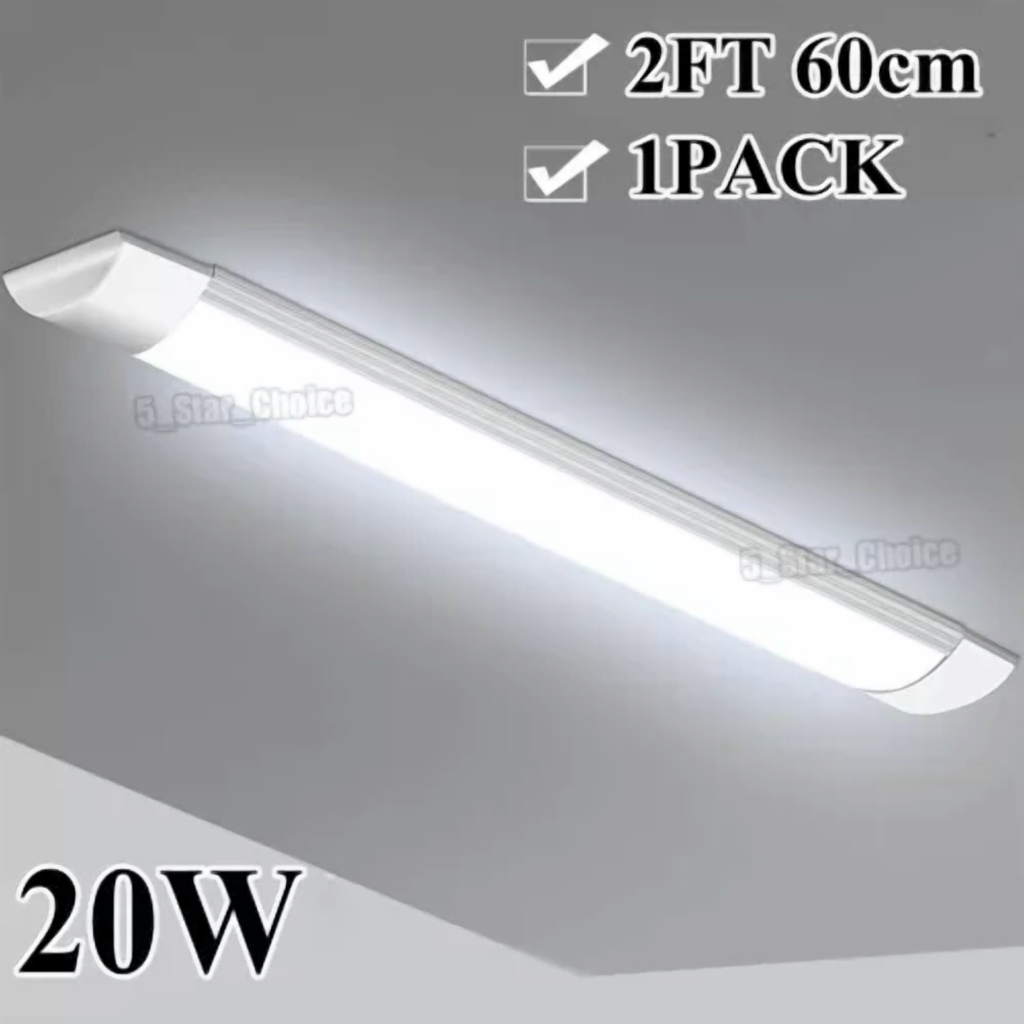 1 Pack 2Ft Led Shop Light 6500K Daylight Fixture Led Ceiling Lights ...