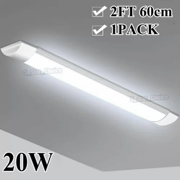 1 Pack 2Ft Led Shop Light 6500K Daylight Fixture Led Ceiling Lights ...
