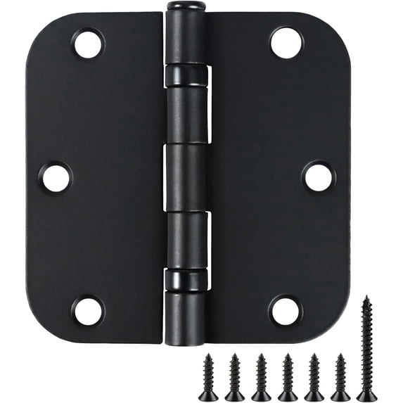 1 Pack 3.5 Inch Matte Black Round Ball Bearing Door Hinges No Squeak ...